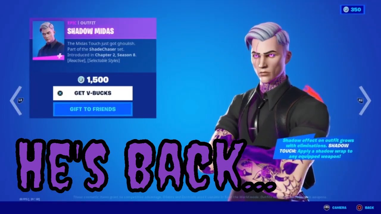 New Fortnite Item Shop - Shadow Midas Returns [October 1st, 2022] - YouTube