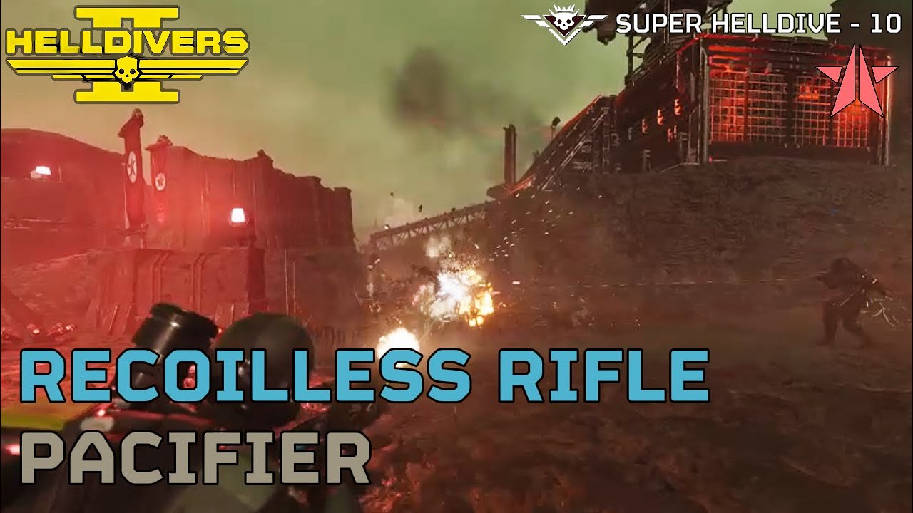 Pacifier Rifle & Recoilless Rifle Gameplay | HELLDIVERS 2 (SUPER HELLDIVE - 10) - YouTube