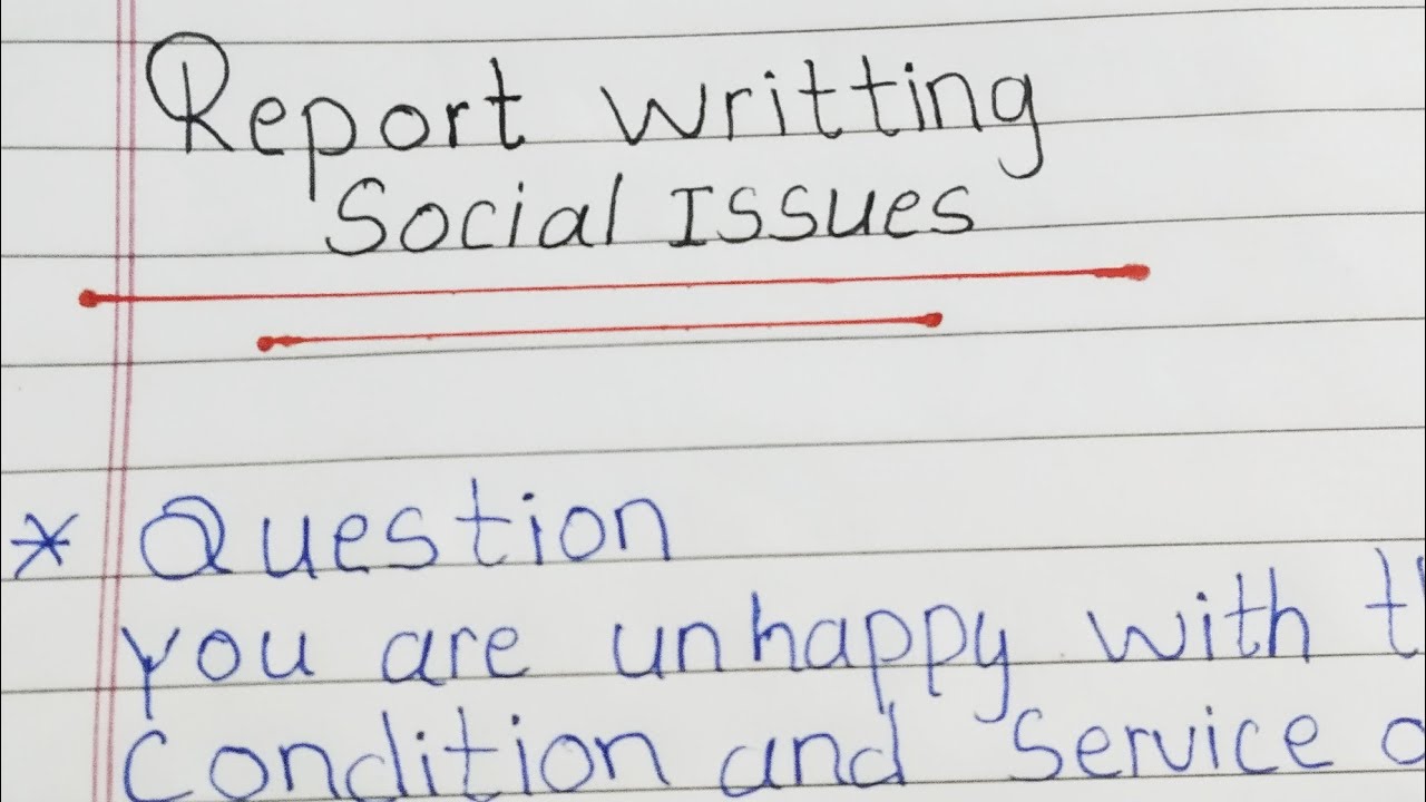 Report writting social issues in english || how to write reports ...
