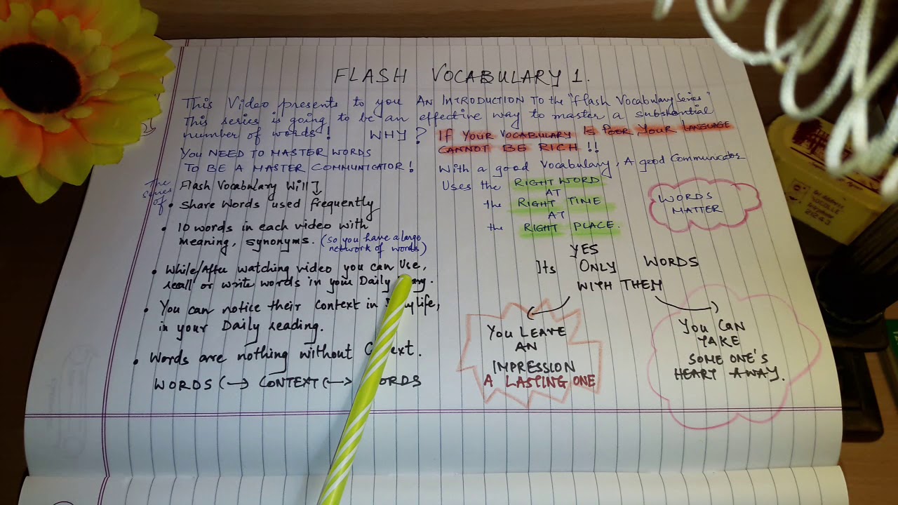 Flash Vocabulary 1 - YouTube