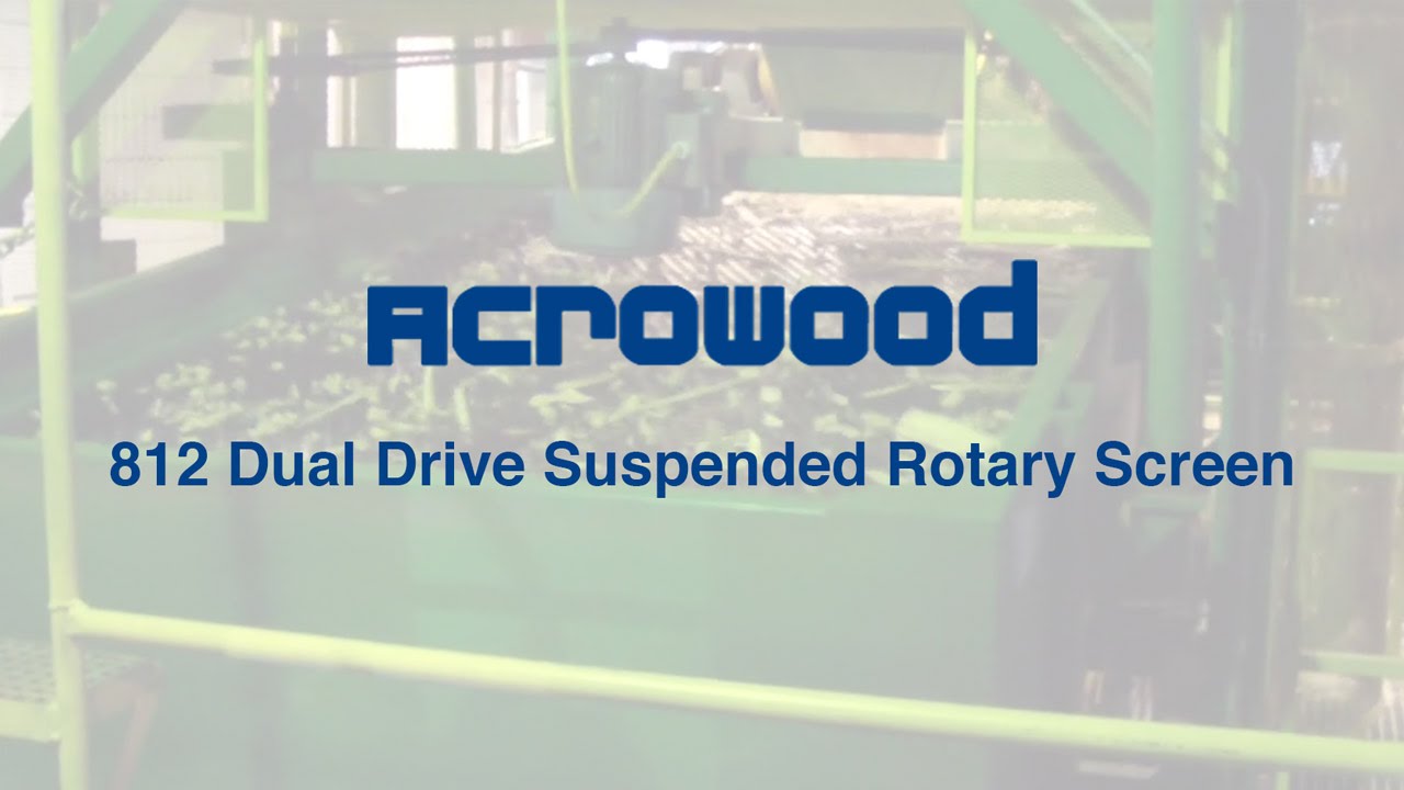 Acrowood | Model 812 Dual Drive Suspended Rotary Screen - YouTube