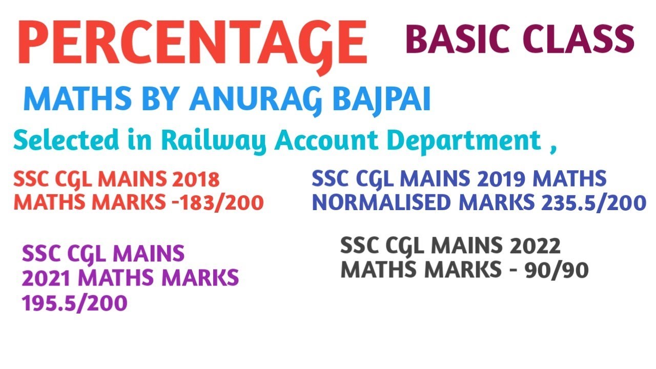 PERCENTAGE BASIC CLASS FOR SSC , BANK, RAILWAY, UP POLICE, - YouTube