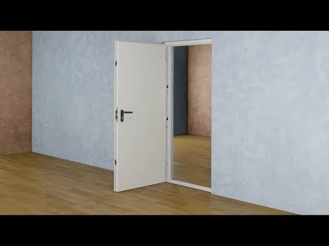 FIRE DOOR WITH CORRIDOR FRAME ON CONCRETE, WITH EXPANSION BOLTS - YouTube