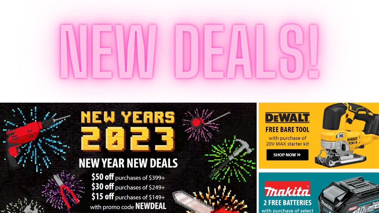 New Year Tool Deals are Here! BOGO and Free Batteries! - YouTube