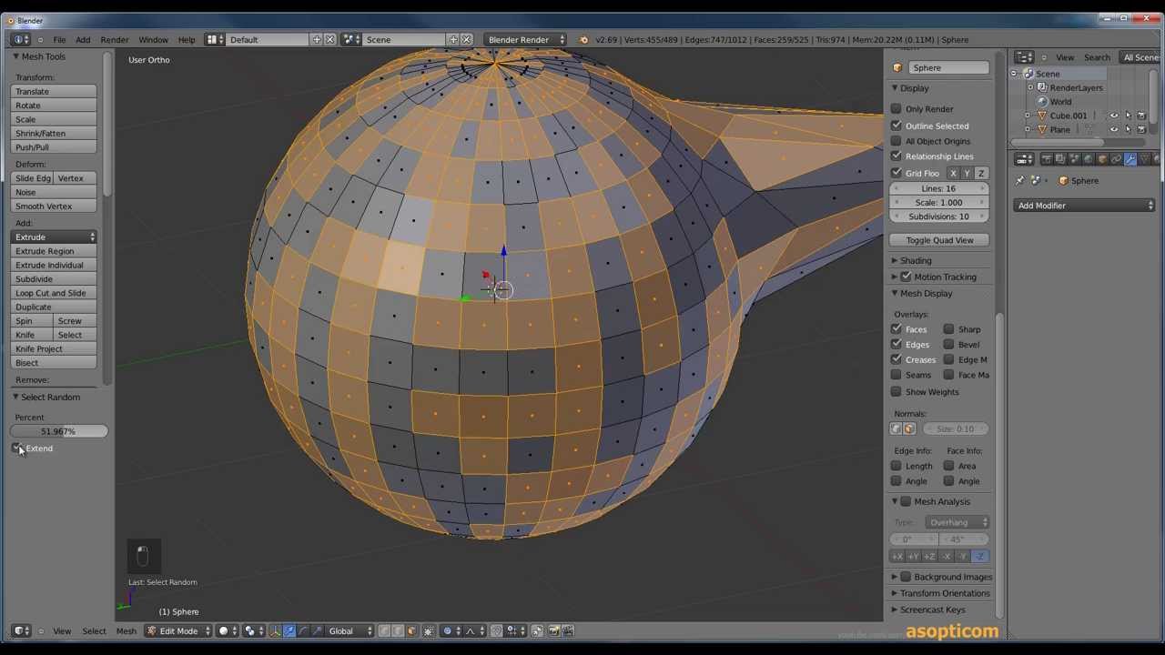 Blender 3D - Edit Mode-Μέθοδοι Επιλογών (2οΜέρος) - YouTube