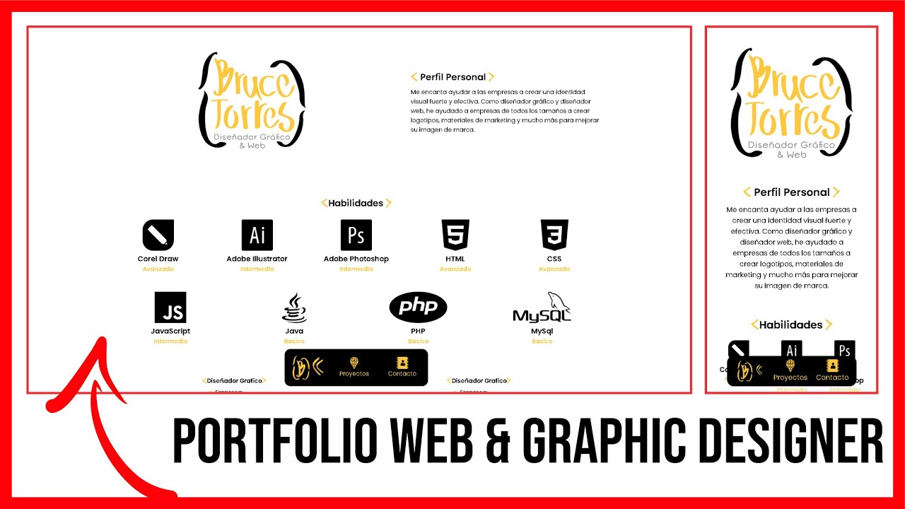 Responsive Portfolio Website using HTML CSS & Javascript - YouTube