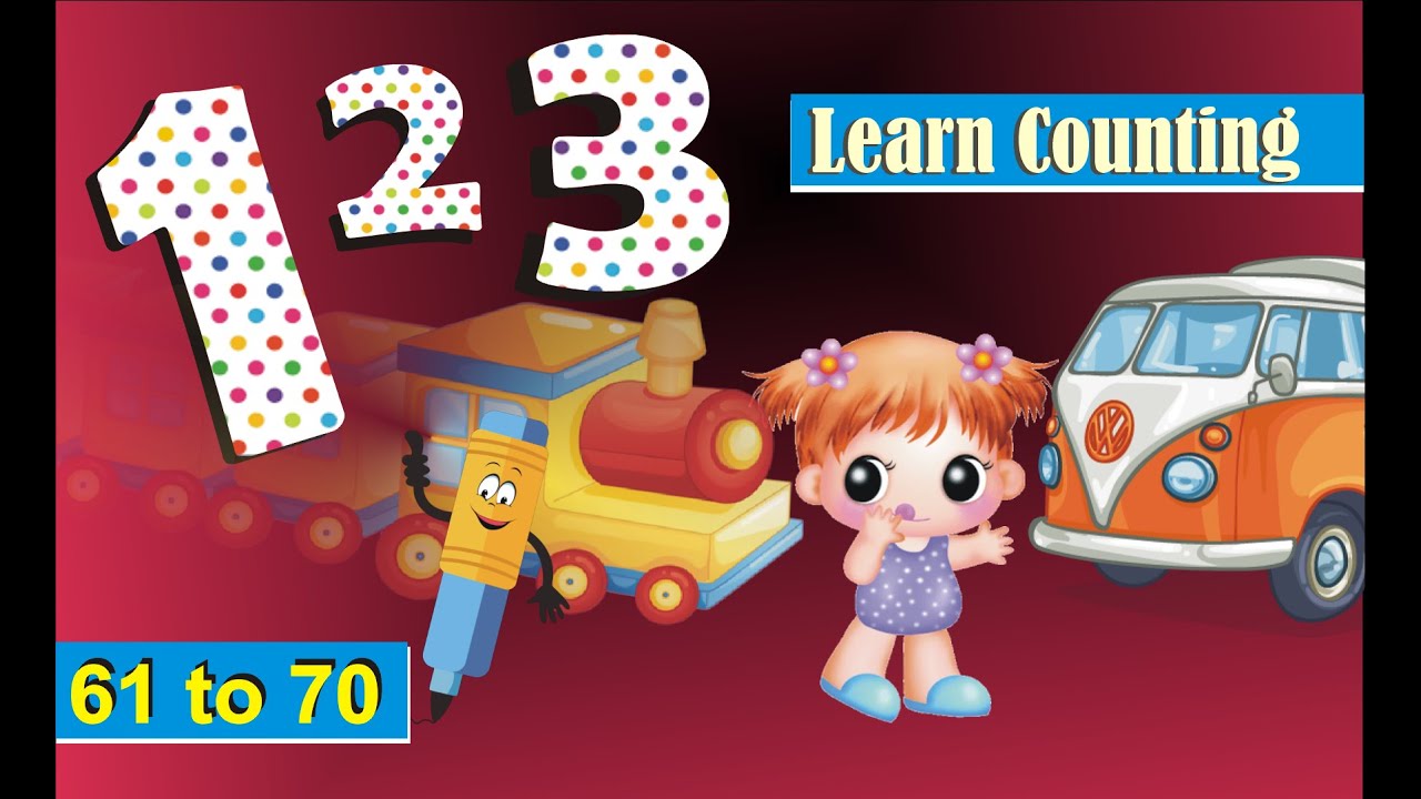 Learn Counting Numbers 61 To 70 In English without Music YouTube