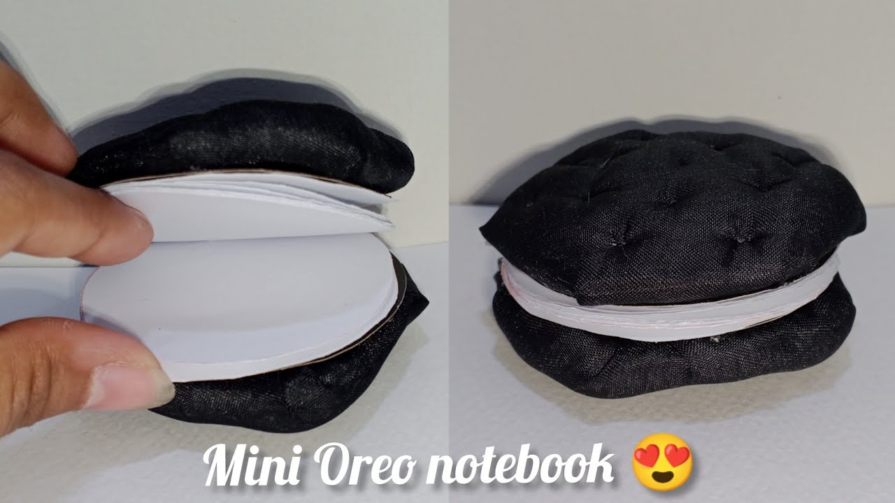 "DIY Mini Oreo Notebook: Paper & Cloth Crafting Tutorial""How to Make a ...