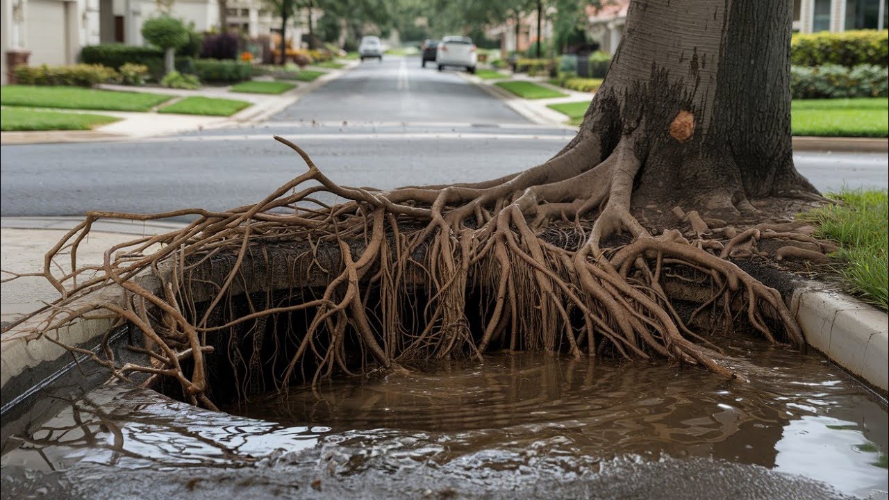 Drain Complaint 356 | How Tree Roots Destroyed This Manhole – Must ...