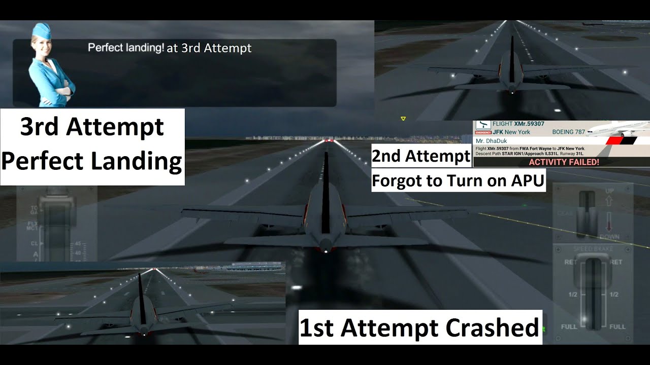 Airline Commander || Unlocking Boeing 787 || Simple Landing with all ...