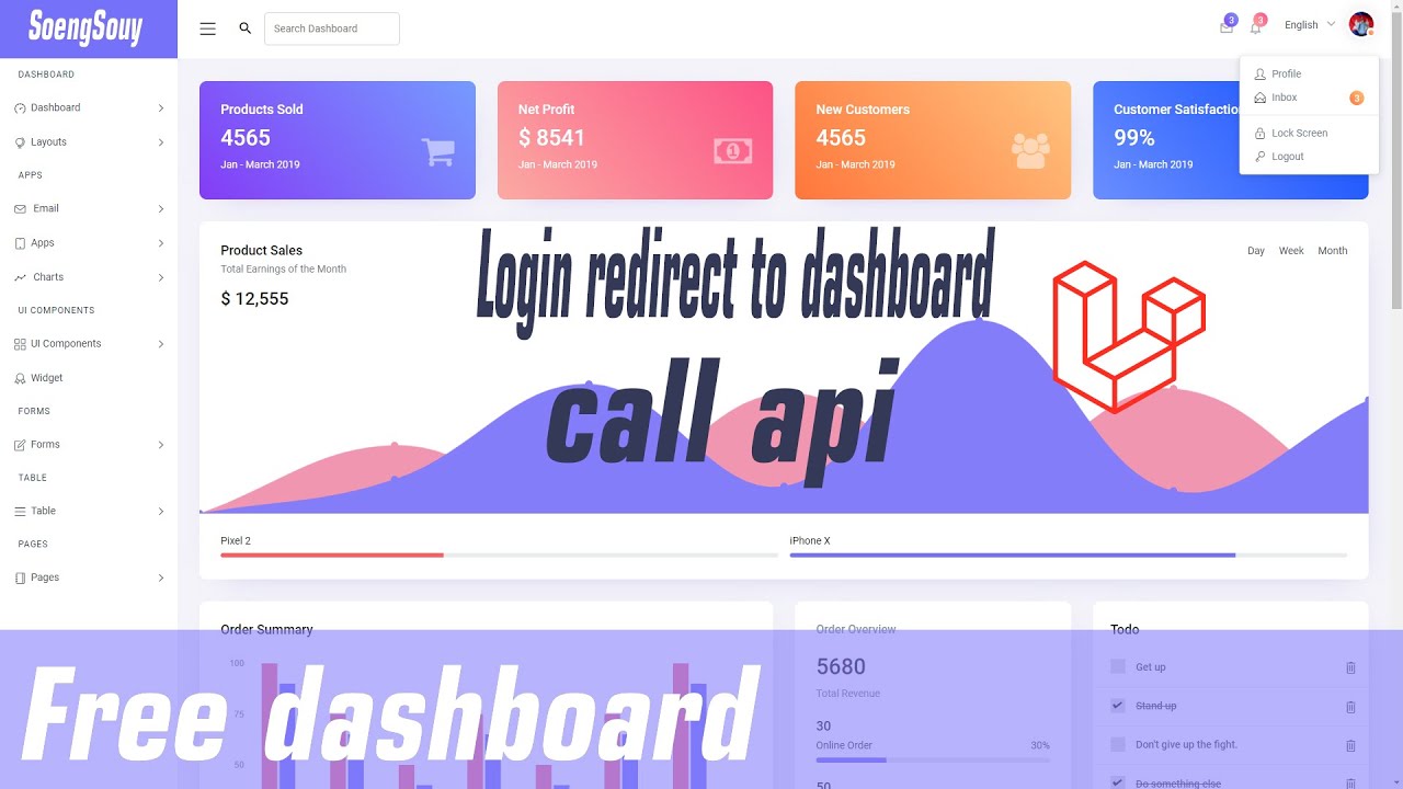 Customize dashboard admin login api Laravel - YouTube