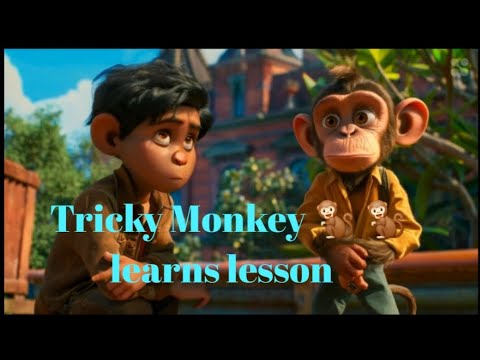 Tricky Monkey learns a lesson ,cartoon, and animated animals .with wild animal - YouTube