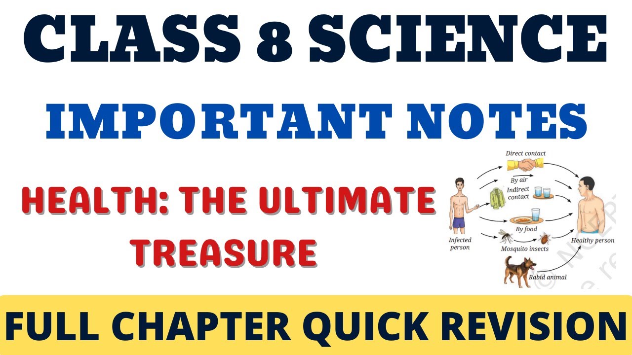 Class 8 Notes Health: The Ultimate Treasure || NCERT Class 8 Science ...