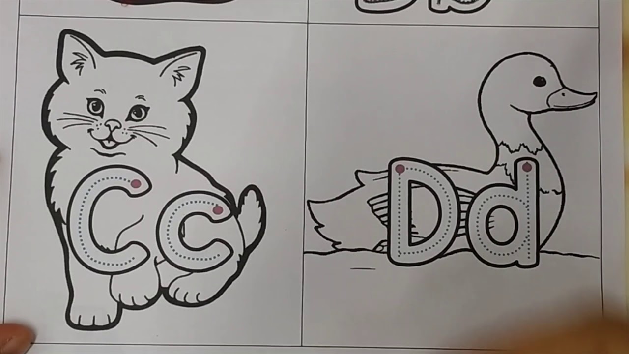 writing letters a d - YouTube