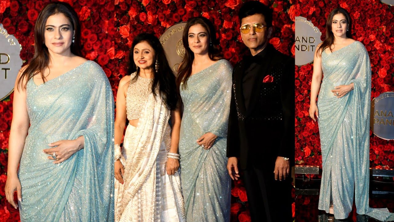 Kajol Looks Preety In Saree as she attends Anand Pandit Birthday Bash 😍 ...