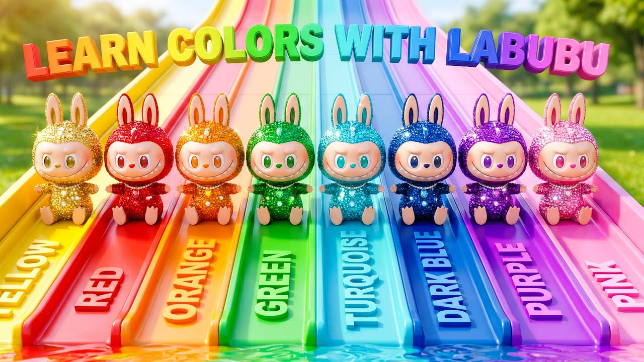 Funny Labubu Learn Colors Video for Kids: Labubu Slide, Splash & Play ...