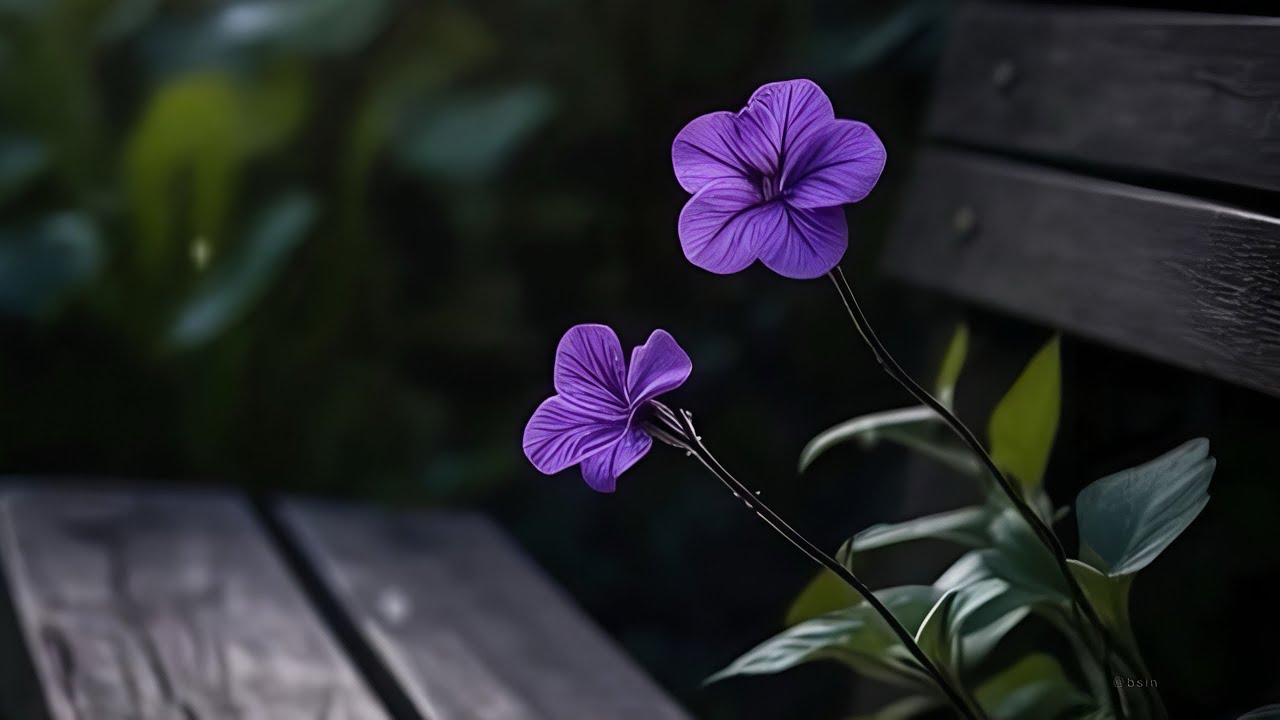 Purple Flower Ambience | Stress Relief & Smooth Relaxation Sounds | 4k ...