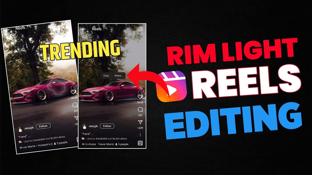 Trending Instagram Rim Light Effect Reels | How To Make Rim Light Reels ...