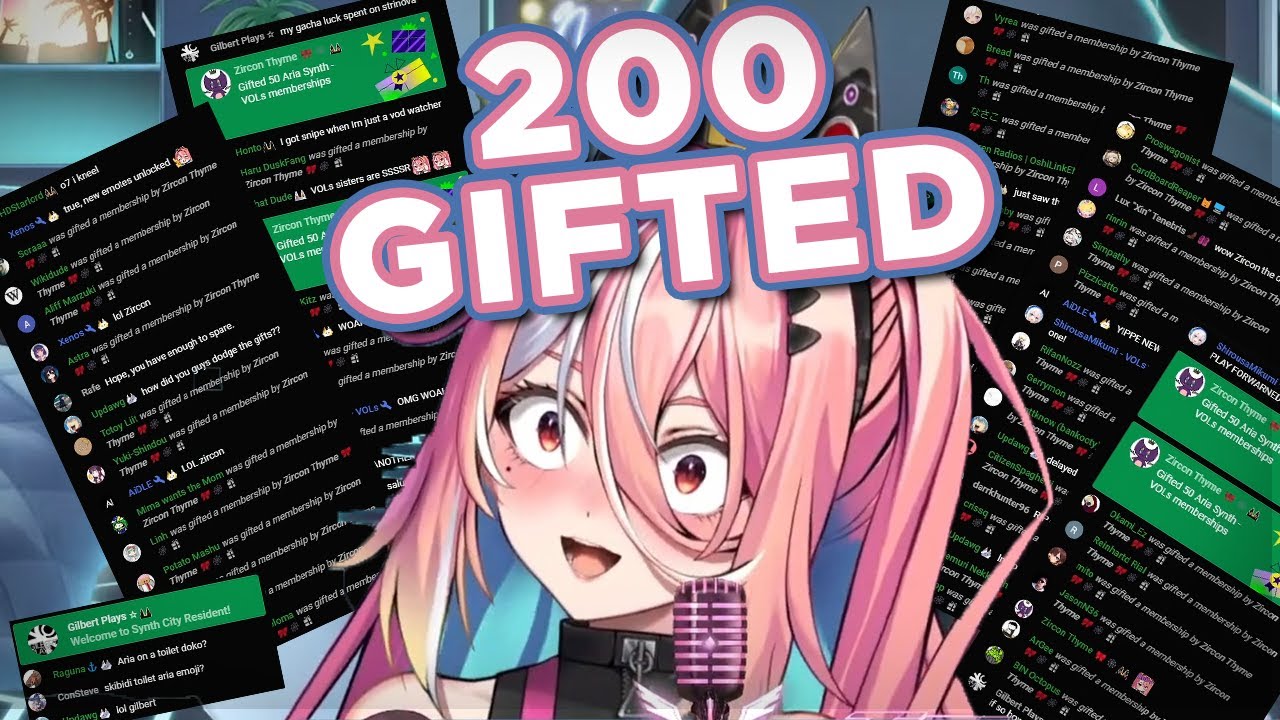 Aria got 200 Gift memberships and it broke her mind - YouTube