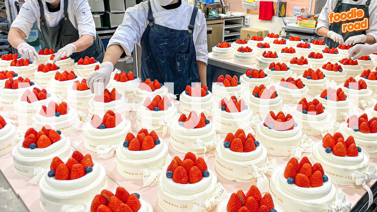여기가 바로 디저트 천국!! 유니크한 디저트 생산 과정 몰아보기 / Baking process of Korea / Korea ...