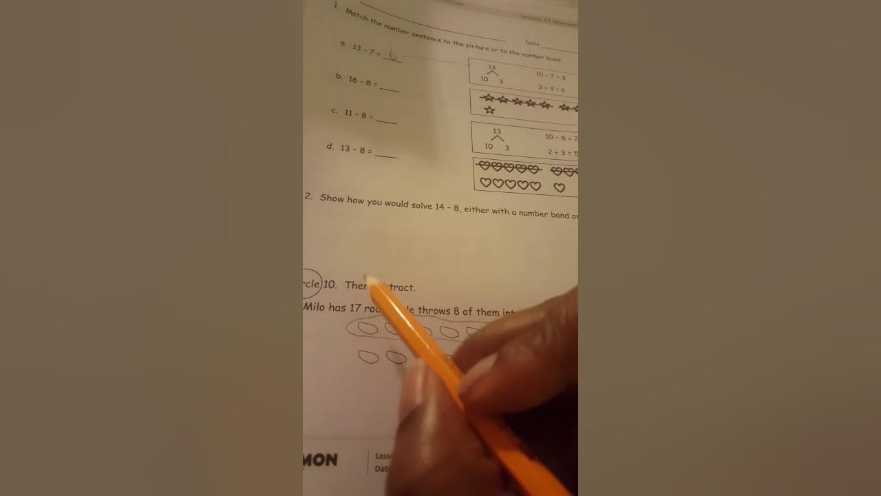 EngageNY: 1st grade, Module 2, Lesson 17 HW - YouTube