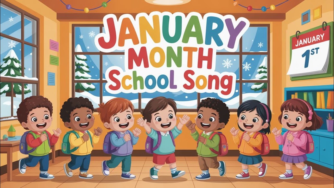 JANUARY LEARNING SONG FOR CHILDREN | Nursery Rhymes & Toddler Kids ...