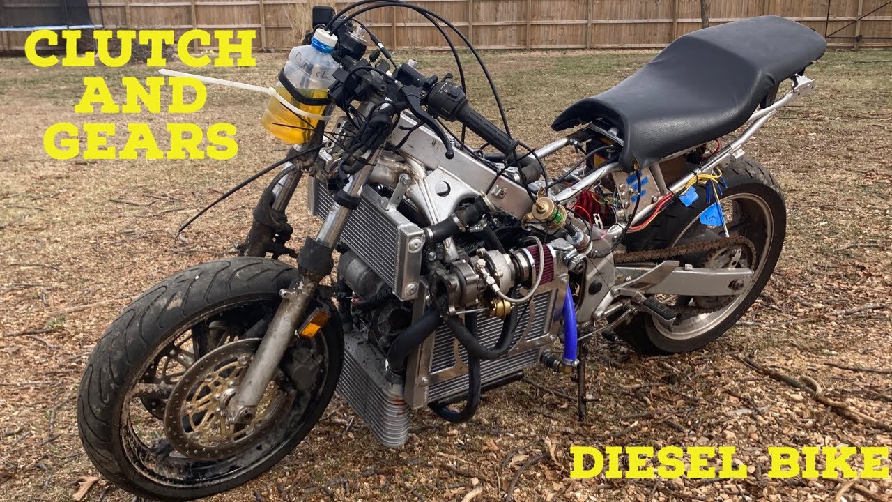 DIESEL Motorcycle build part 3 - YouTube