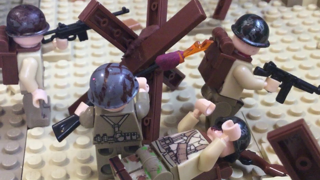 LEGO OMAHA BEACH SAVING PRIVAT RYAN NORMANDY LANDINGS - YouTube