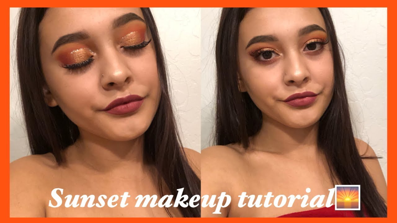 sunset makeup tutorial - YouTube
