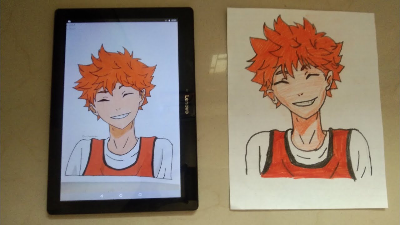 How to Draw Hinata shoyo l step by step l Haikyuu! - YouTube