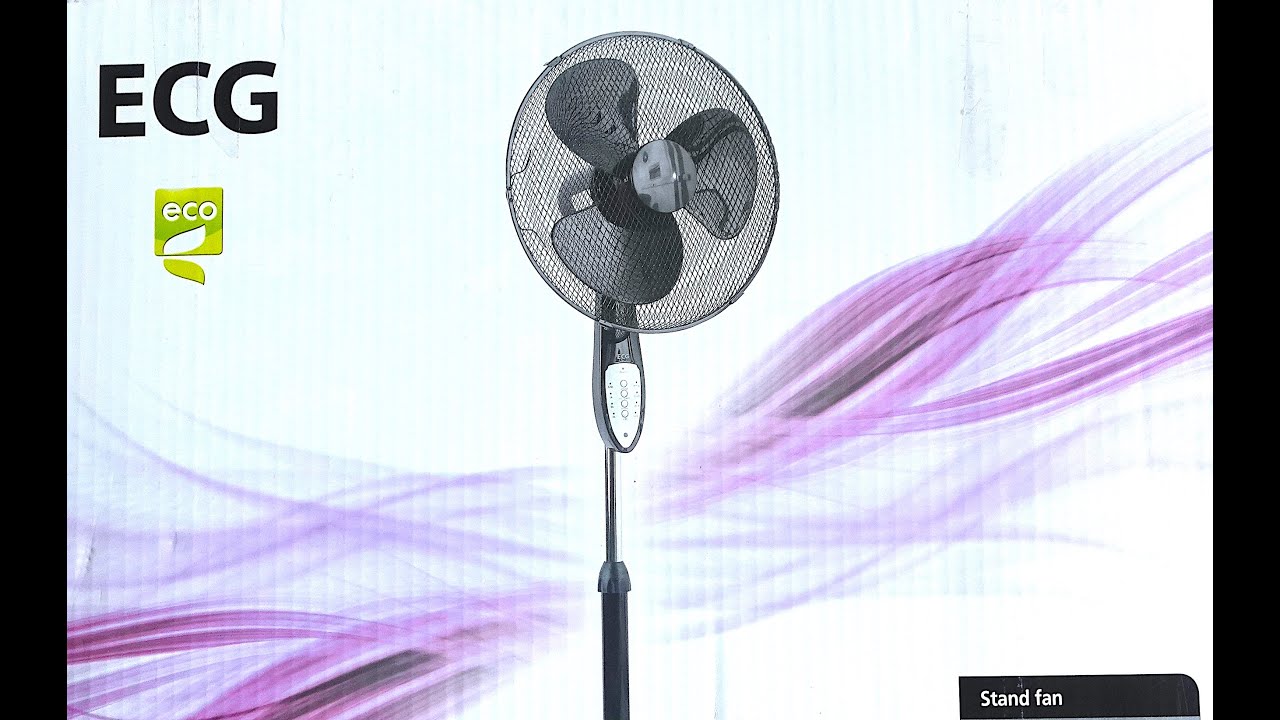 ECG Stand Fan unboxing, install - YouTube