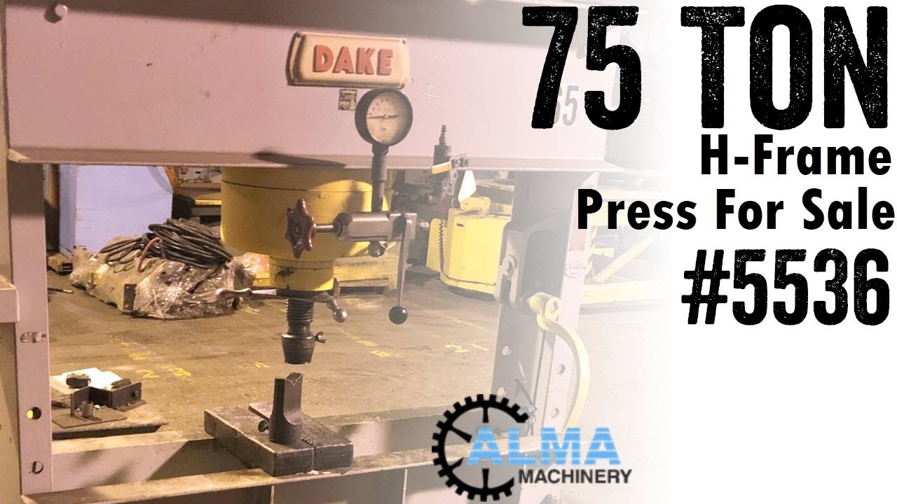 Used H-Frame Press • Dake 75H - YouTube