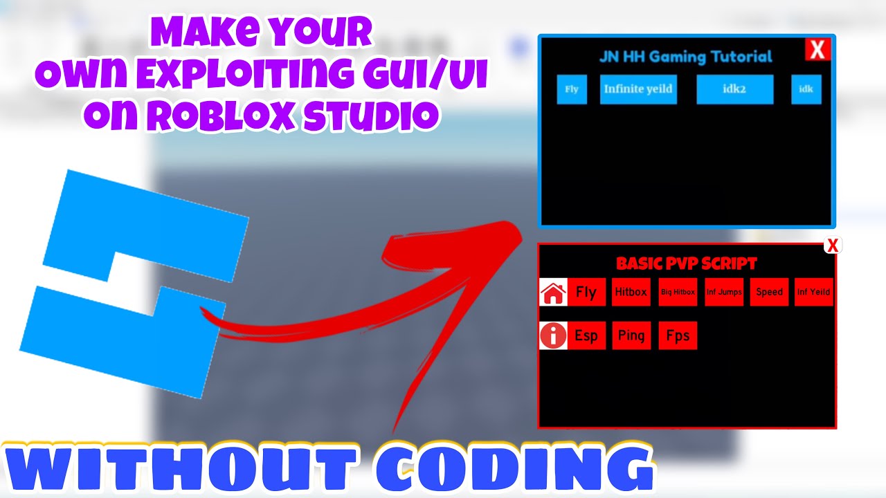 Make your OWN Roblox Exploiting Gui/Ui Without Coding on Roblox Studio ...