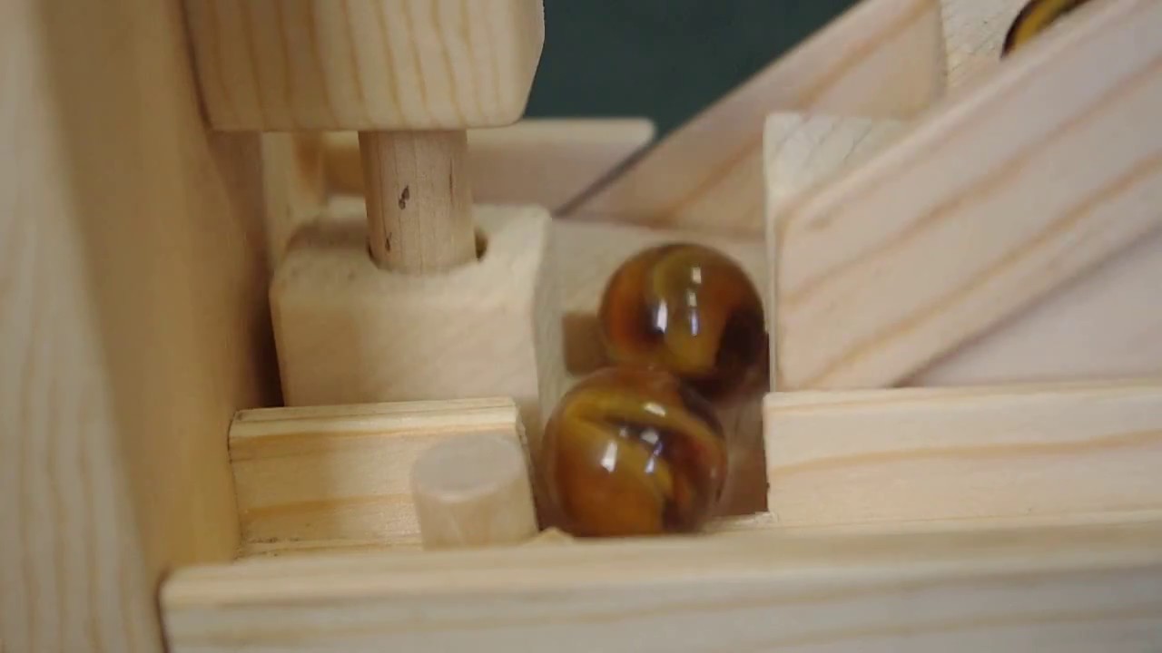 A Wooden Marble Run in a Frame - YouTube