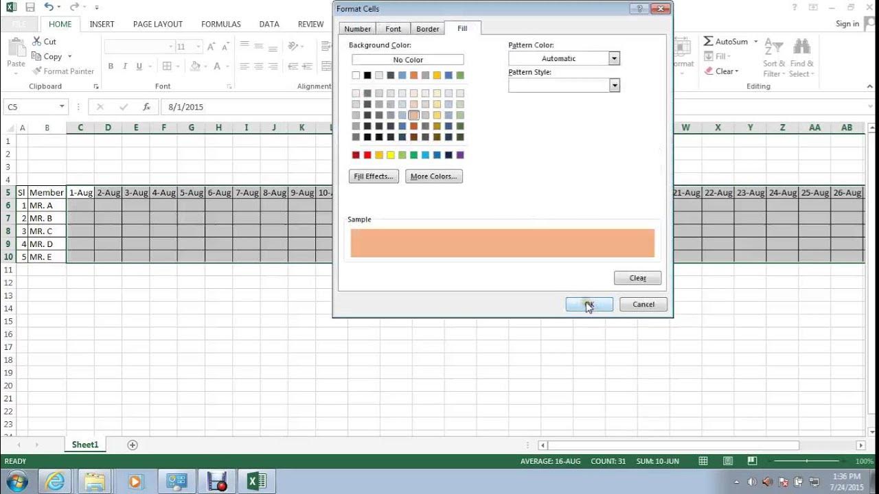 Cell color change based on value change in excel by using Conditional ...