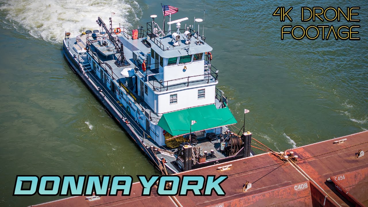 M/V Donna York with Crounse Corporation - 4k drone footage - YouTube