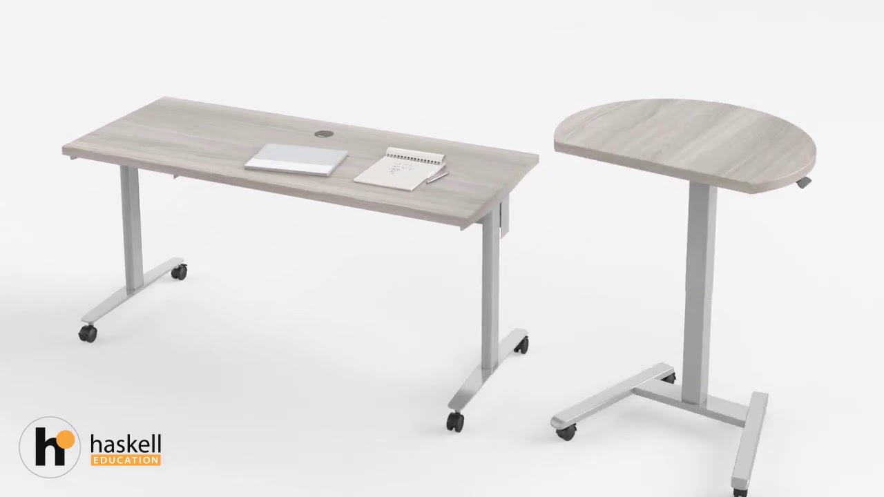 Haskell Education Fuzion Rectangular Teachers Desk with D-Shaped Podium ...