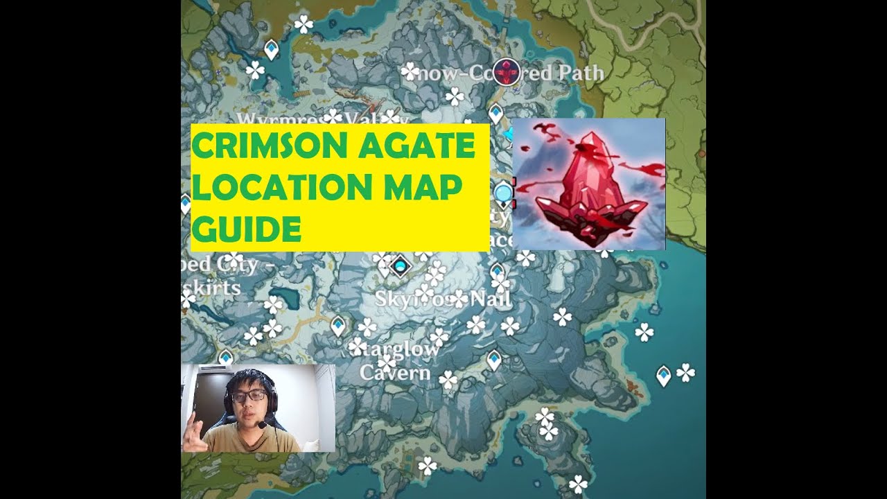 CRIMSON AGATE LOCATION MAP GUIDE - NEW MAP V1.2 - GENSHIN IMPACT ...