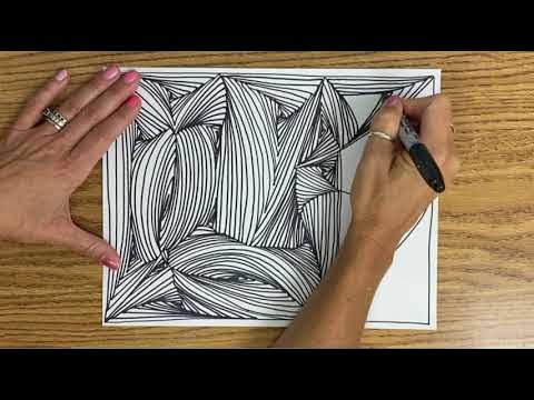 AMAZING Abstract Line Drawing! - YouTube