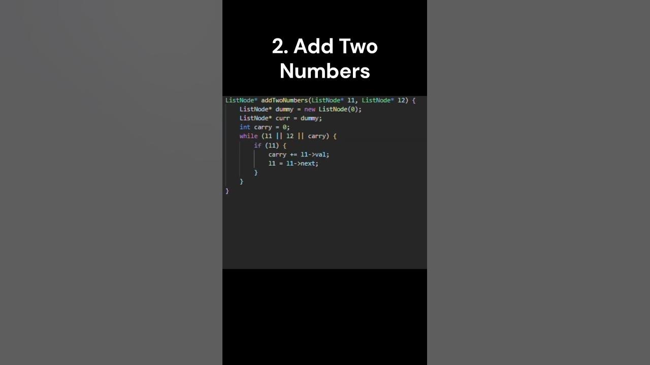 Add Two Numbers Leetcode Problem 2 Programming Cplusplus Leetcode 5968