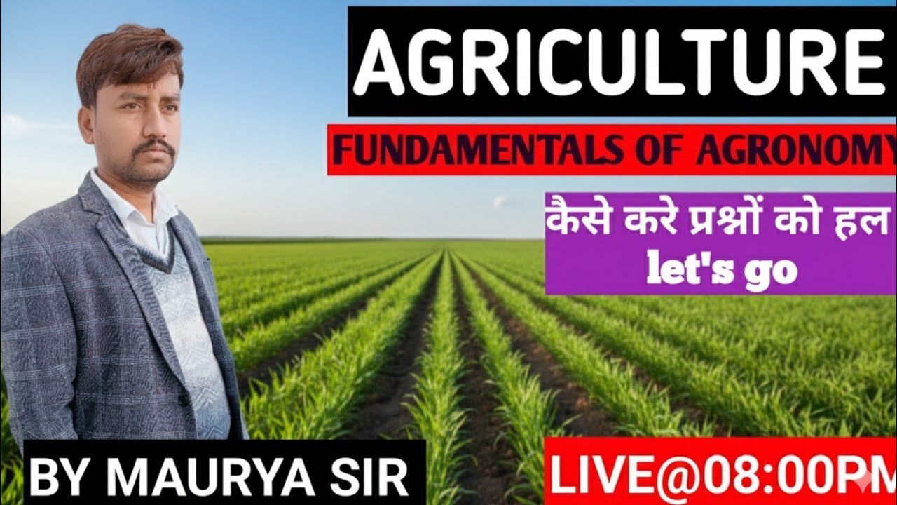 Fundamental of Agronomy ll Tillage ll Herbicide ll BY MAURYA SIR - YouTube