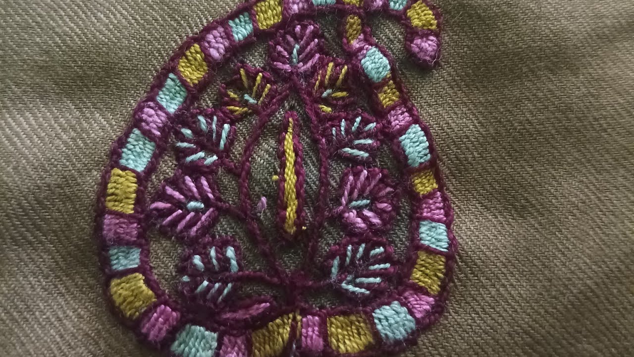 SoZni embroidery|| shawl embroidery designs|| Latest design|| handmade ...