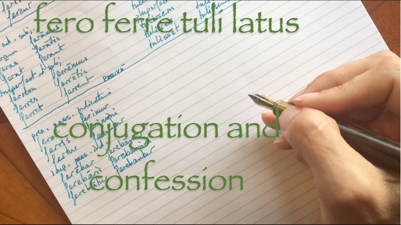 Latin [ASMR] conjugating ferre, paper, writing sounds - YouTube