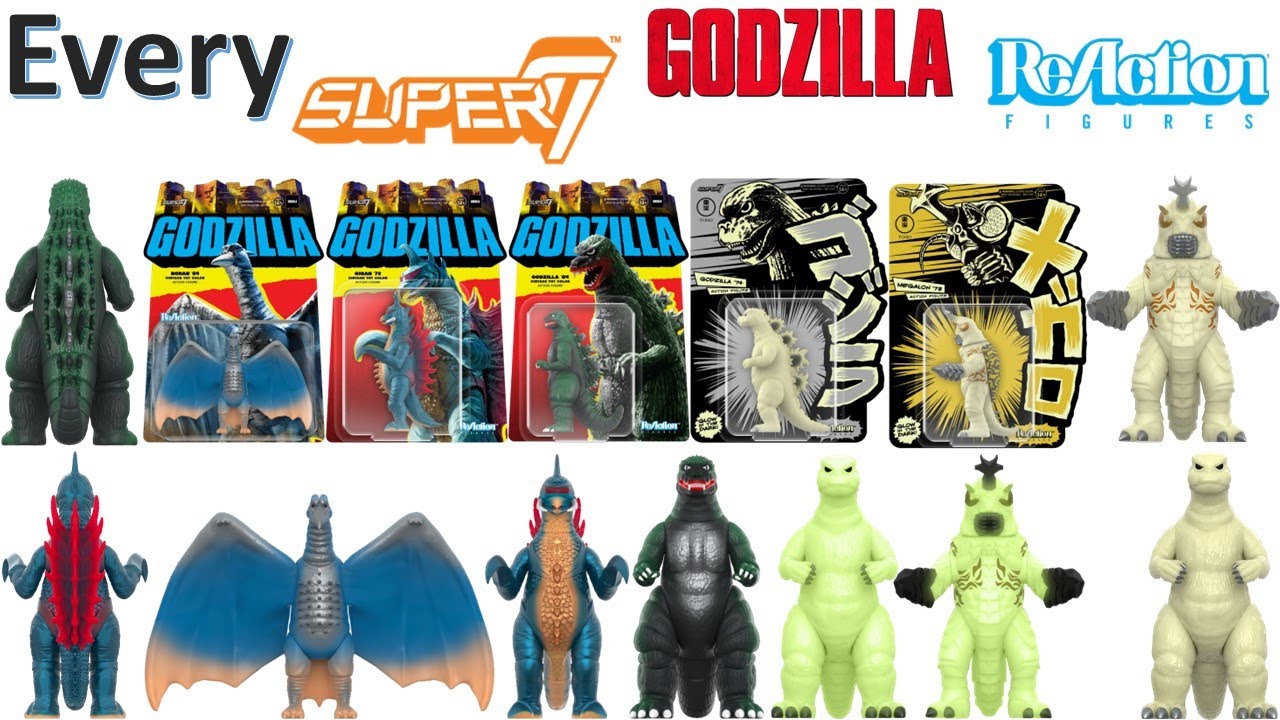 ***see newer video*** Every Super7 Godzilla ReAction figures Comparison ...