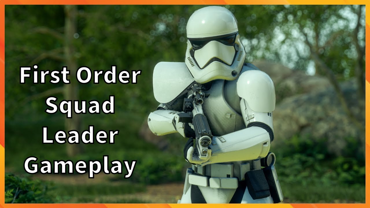 First Order Sqaud Leader Gameplay Star Wars Battlefront 2 - YouTube
