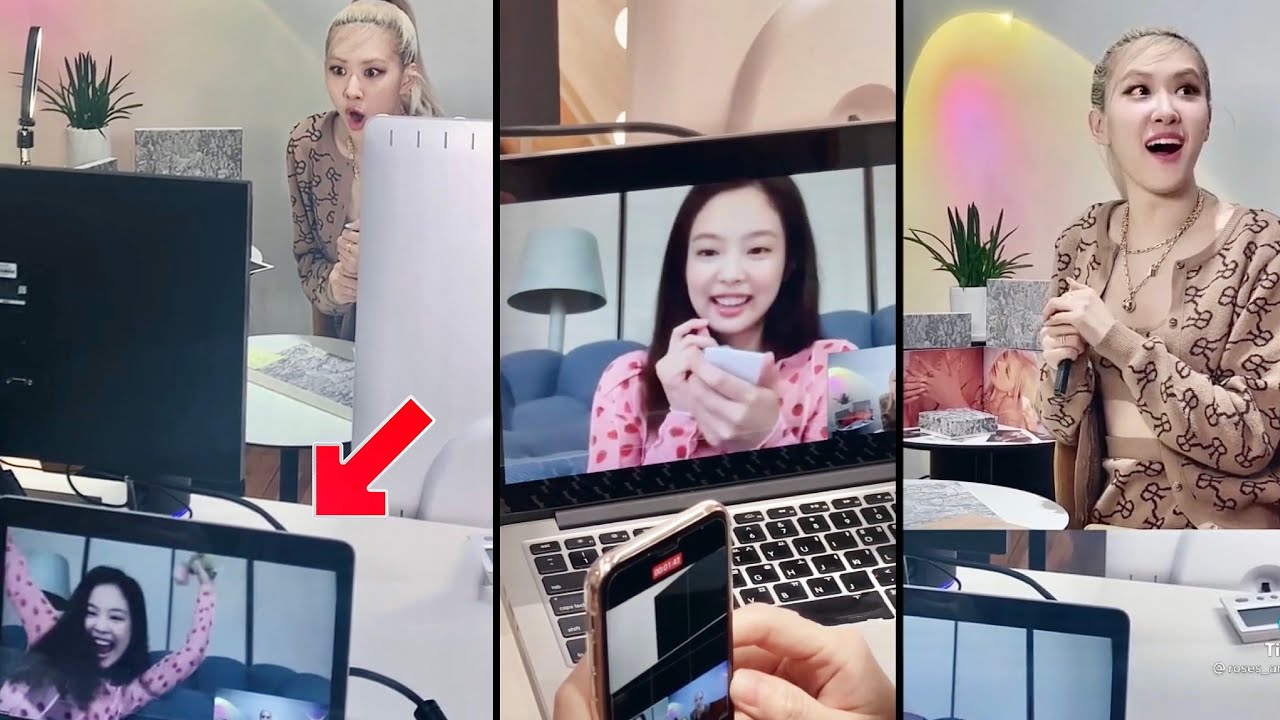Jennie surprised Rosé during Fan Meeting Online Full video - YouTube