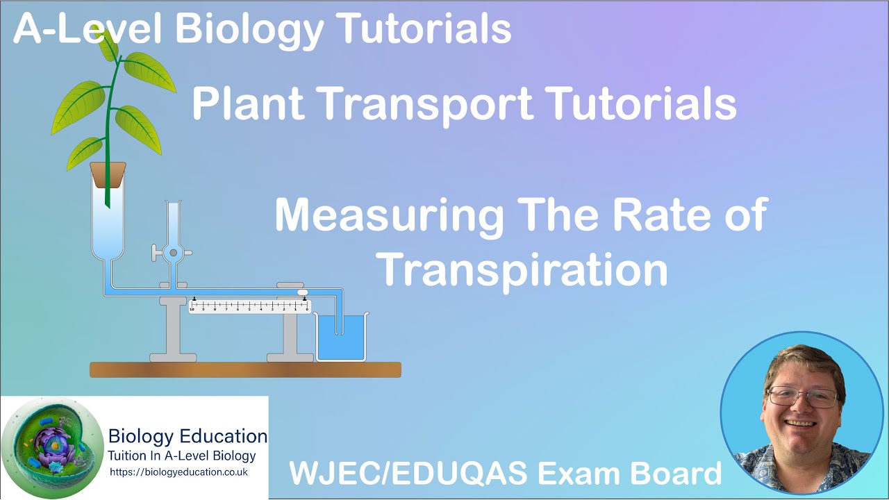 Measuring the rate of transpiration with a potometer AS Biology WJEC ...