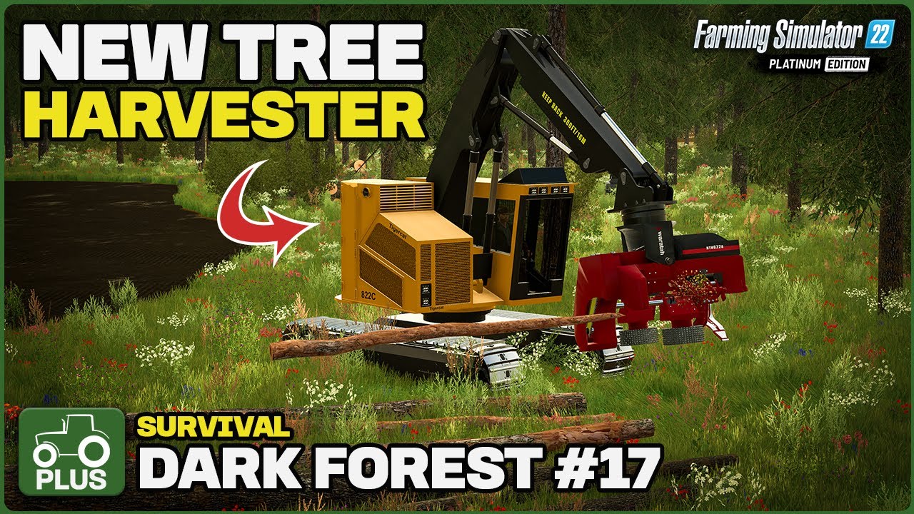 BUYING A NEW TREE HARVESTER!! Dark Forest Survival Farming Simulator 22 ...