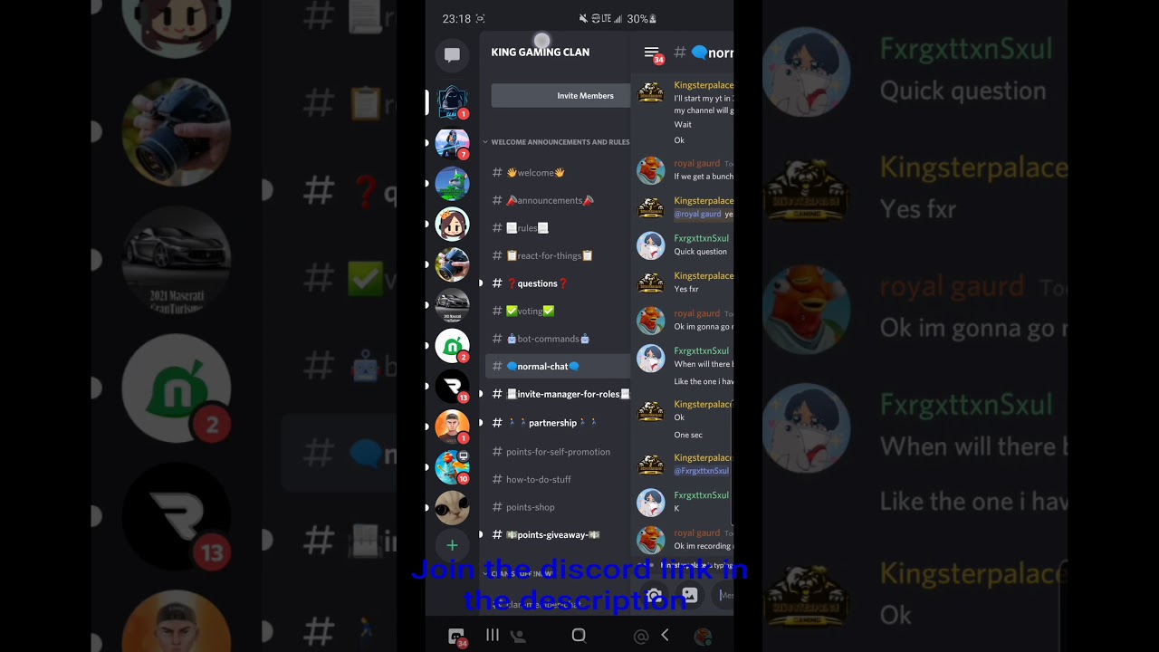 Join the kings gaming clan discord ( fast growing ) - YouTube