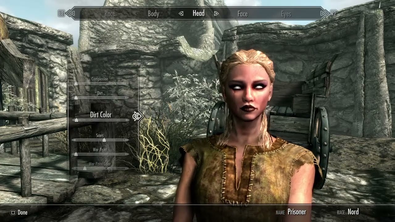 Skyrim Female Goth Nord Character Creation -SETTINGS BELOW -No mods ...